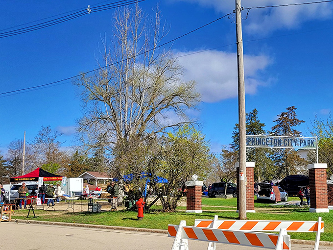 Princeton City Park's welcoming entrance, where the promise of treasure and the threat of overspending both await with equal enthusiasm.