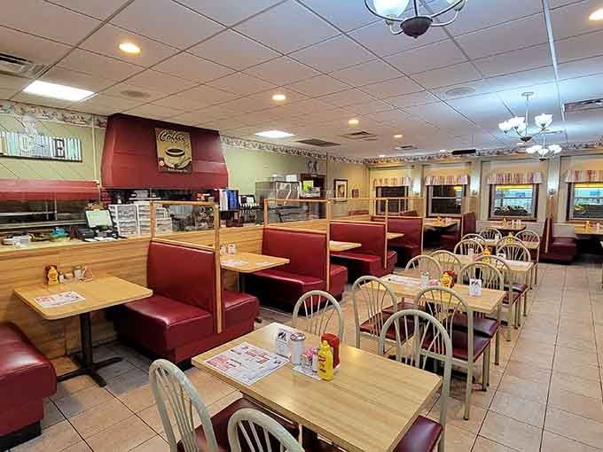 Classic diner vibes meet comfortable booth seating where countless breakfast dreams have come deliciously true over the years.