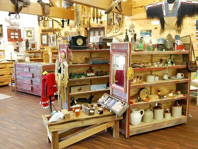 Inside, organized chaos reigns supreme where every shelf tells a different story from America's past.