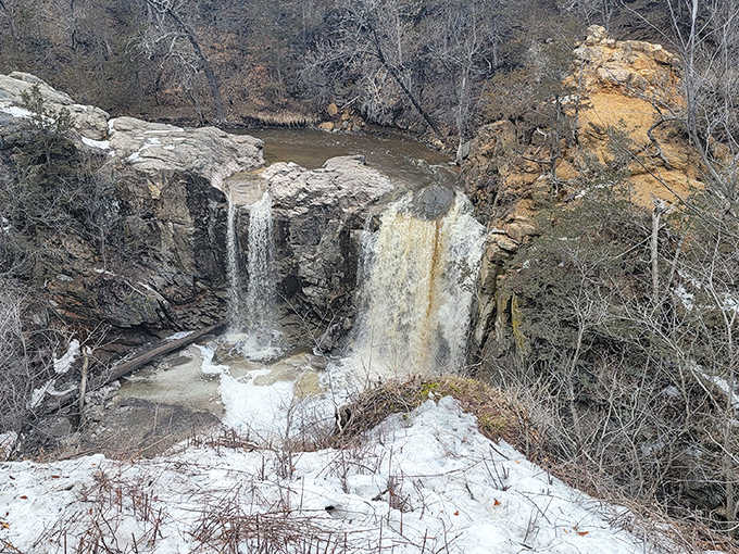 Looking down at the falls from above gives perspective on nature's power &ndash; like watching a geological magic show that's been running for millennia.