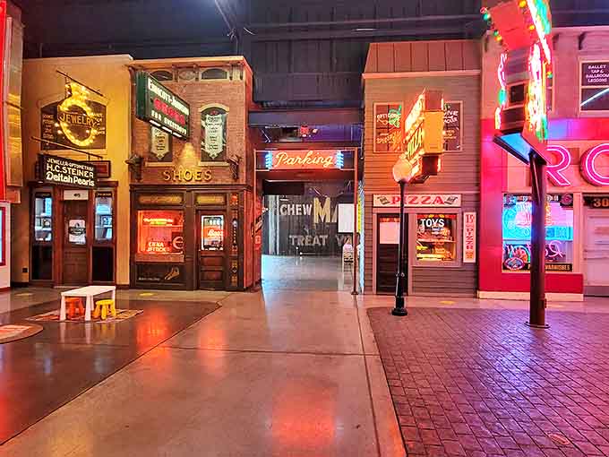 Red vinyl booths and vintage memorabilia create the perfect backdrop for conversations that flow as freely as the coffee.