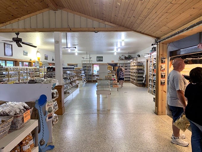 Inside, the spotless bakery displays its wares with the kind of organized abundance that makes your heart sing and your willpower crumble like pie crust.