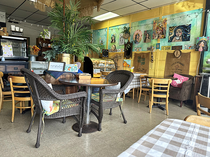 Indoor palms and eclectic d&eacute;cor transform this Cleveland caf&eacute; into a Little Havana hideaway, where every corner tells a story of Cuban heritage.