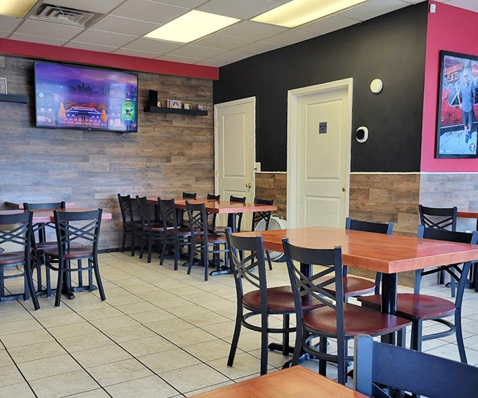 Simple, welcoming interiors let you focus on what matters &ndash; the flavor explosion that's about to happen on your plate.