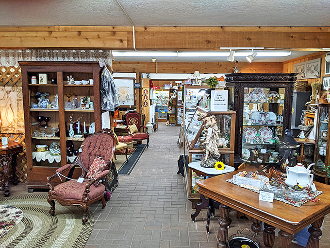 Step inside and prepare for temporal whiplash &ndash; aisles of carefully curated memories stretch before you in this antique wonderland.