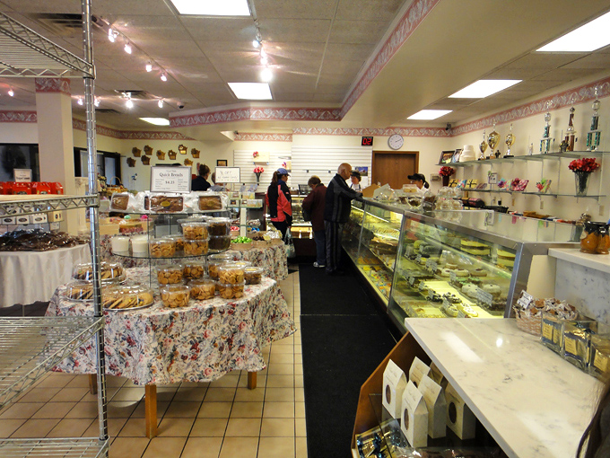 Decisions, decisions! The display cases at Vande Walle's offer a dazzling array of handcrafted treats that make choosing just one nearly impossible.