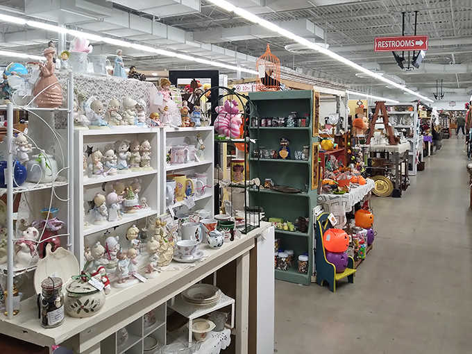 Colorful stained glass windows filter morning light across tables where regulars linger over coffee, creating a warm, artistic vibe.
