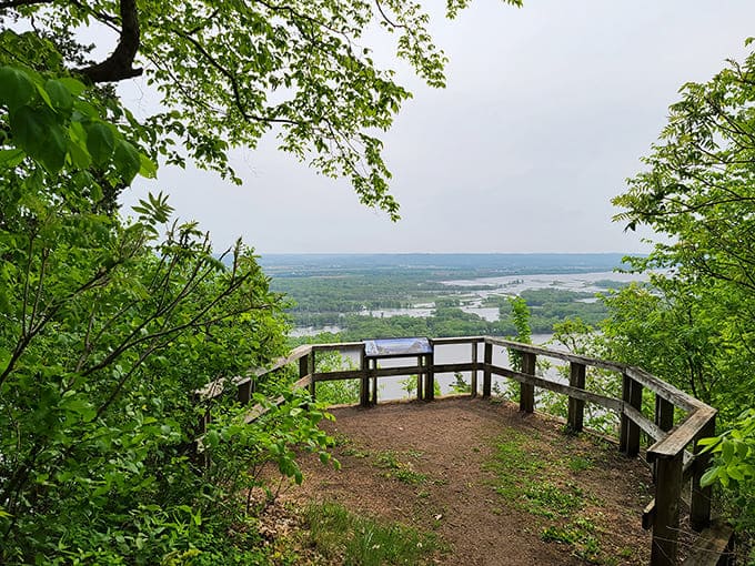 This rustic viewing platform offers more than just a place to rest &ndash; it's front-row seating to nature's grandest spectacle.