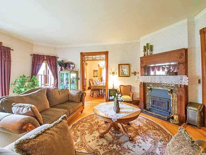 Sink into history on these period-perfect sofas where conversations flow as easily as they did in 1890, minus the corsets and uncomfortable social restrictions.