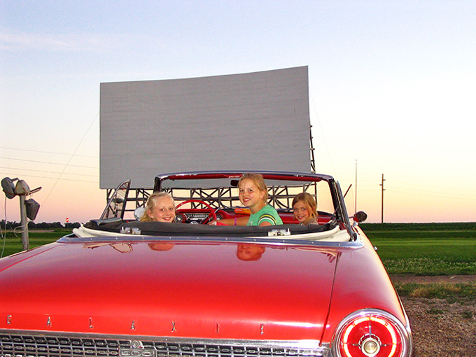 Nothing says "American classic" like watching a drive-in movie from a cherry-red convertible &ndash; the ultimate front-row seat under the stars.