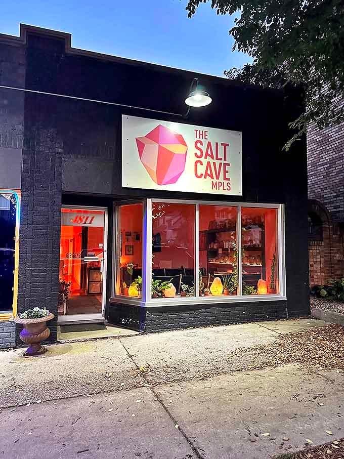 The unassuming storefront belies the crystalline wonderland within, like finding a diamond in Minneapolis's urban landscape.