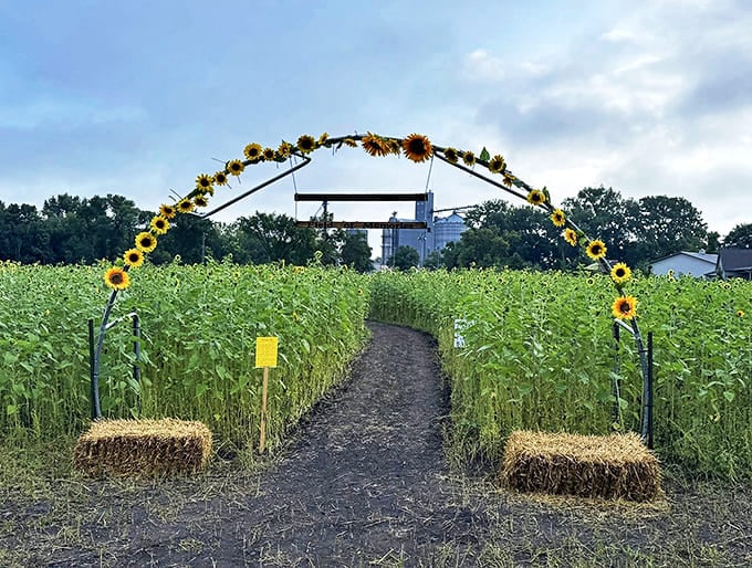 Not just an entrance but a golden gateway to joy &ndash; this sunflower arch welcomes visitors with nature's most optimistic flower.