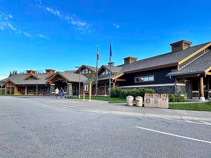 Not your average park office: Tettegouche's visitor center blends rustic charm with modern amenities, welcoming adventurers before they disappear into wilderness wonders.
