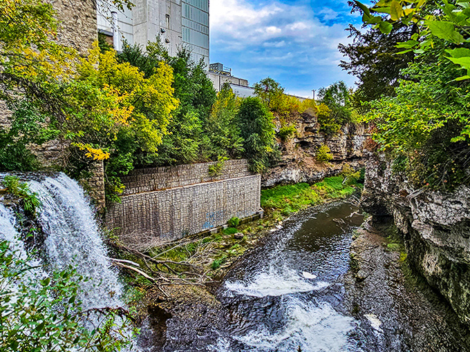 This urban waterfall doesn't just show off&mdash;it once powered the local economy, proving beauty and function can coexist perfectly.