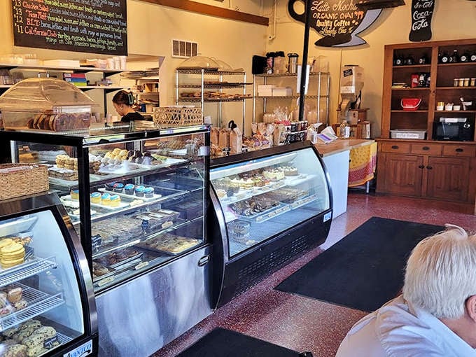 Display cases brimming with freshly baked treasures &ndash; each pastry telling its own delicious story of butter, flour, and expert hands.