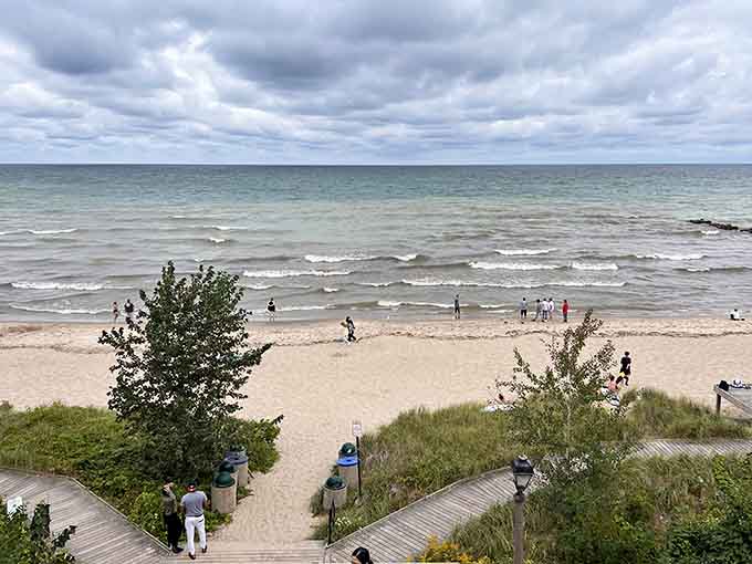 Soft sand meets crystal-clear waters at this hidden beach paradise, where city life feels miles away.