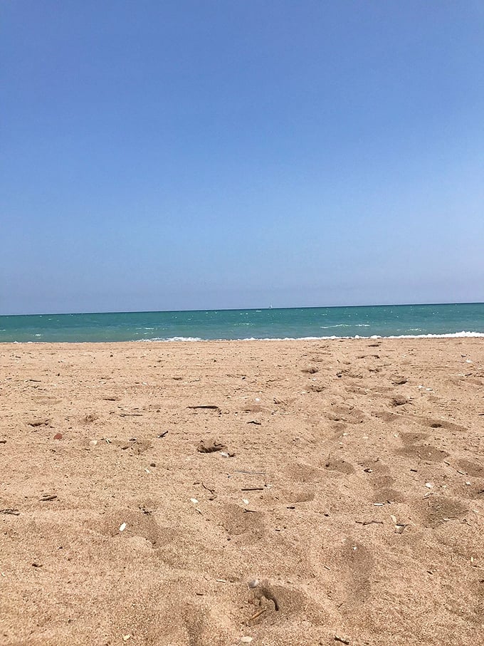 Beach therapy in session: Nothing but sand, sky, and the gentle rhythm of waves to wash away your worries.