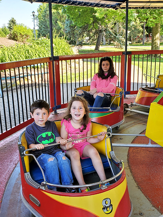 All aboard the joy express! These colorful vintage rides deliver giggles and memories at pocket-change prices &ndash; childhood as it should be.