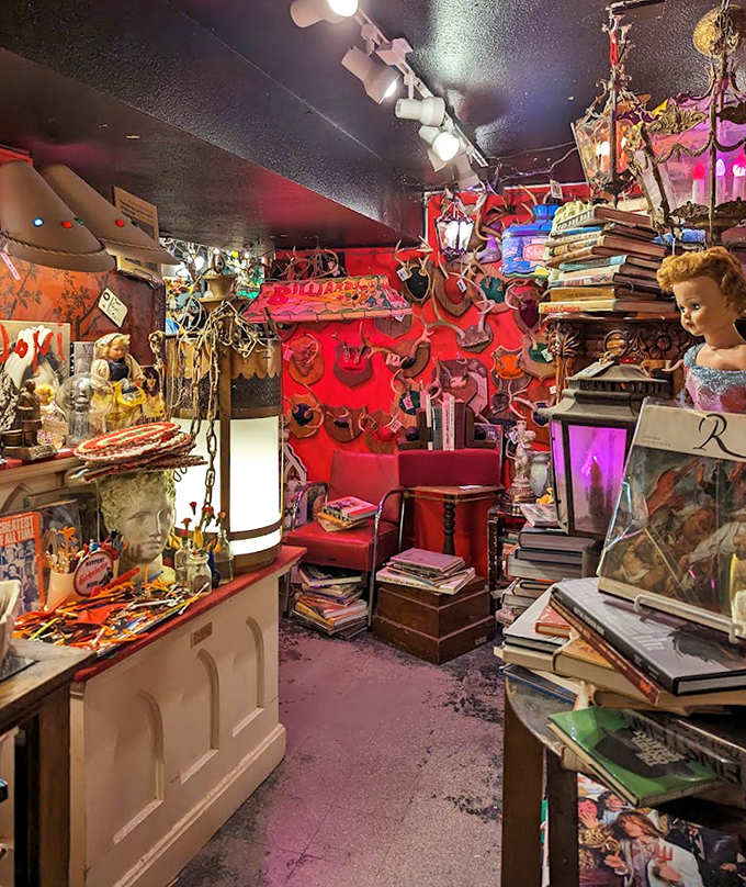 Step into a kaleidoscopic wonderland where every inch tells a story &ndash; this corner alone contains enough conversation starters to fuel a dinner party for months.