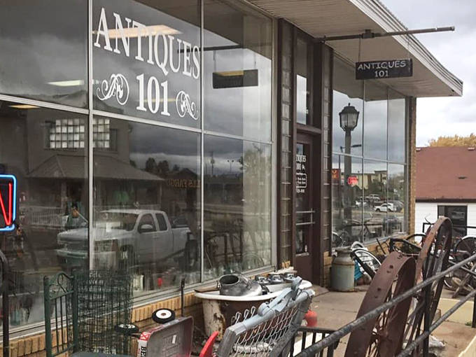 A glimpse through the glass reveals the first hint of wonders waiting inside, where every shelf and corner holds potential discoveries.