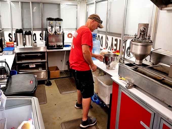 Behind the scenes magic: Where the donut alchemy happens, transforming simple ingredients into rings of pure joy.