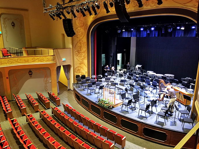 From this angle, you can almost hear the acoustics! The Lyric's intimate auditorium preserves the perfect balance between historic charm and modern comfort.
