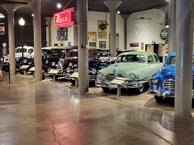 Step inside and travel back in time &ndash; the museum's showroom floor displays decades of automotive evolution with the reverence these mechanical masterpieces deserve.