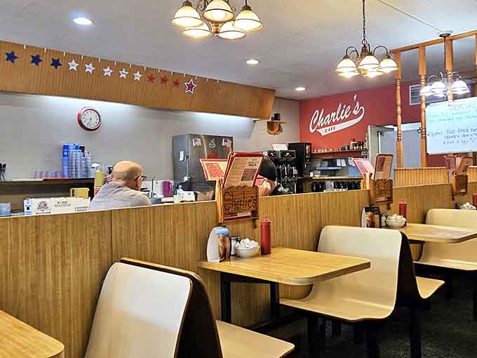 Rustic pine walls adorned with vintage hunting gear create the perfect backdrop for memorable meals and Minnesota conversations.