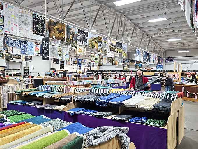 Step inside and prepare for sensory overload &ndash; miles of fabric stretching before you like a textile explorer's dream map.