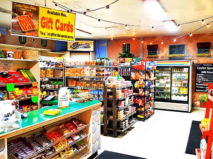 Step inside and the convenience store meets Italian market vibe hits you&mdash;shelves packed with goodies and that unmistakable aroma of fresh-baked everything.