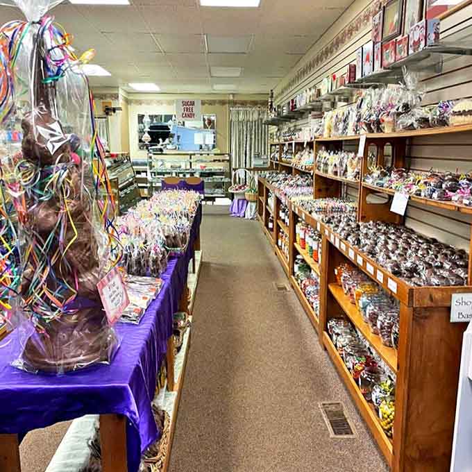 Step inside and enter a wonderland of wooden shelves and glass cases, where every jar and display holds handcrafted treasures waiting to be discovered.