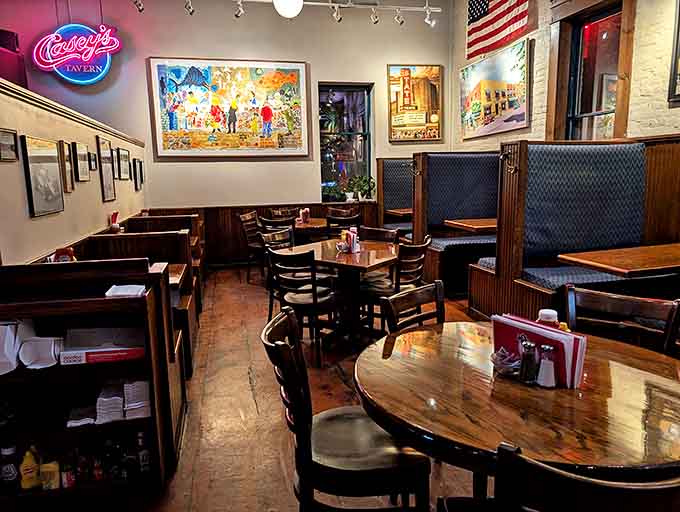 Step inside and time slows down &ndash; wooden booths, local artwork, and that perfect amber lighting create the tavern atmosphere we're all searching for.