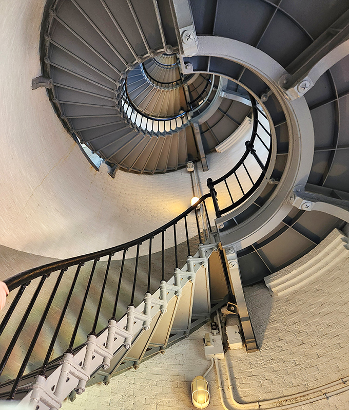 Vertigo, anyone? The hypnotic spiral staircase winds its way skyward&mdash;203 steps of "what was I thinking?" that lead to one of Florida's most breathtaking views.