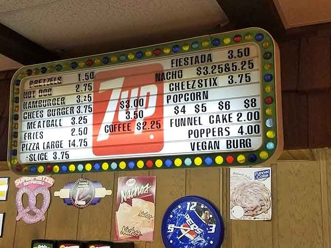 A colorful menu board showcases Shook's offerings – from açaí bowls to protein shakes – each one more tempting than the last.