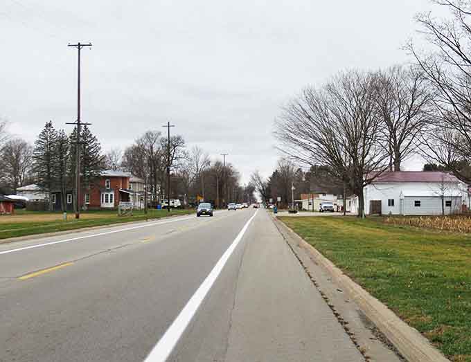 The road to Allen feels like a journey back in time, with farmland vistas unchanged for generations flanking this historic route.