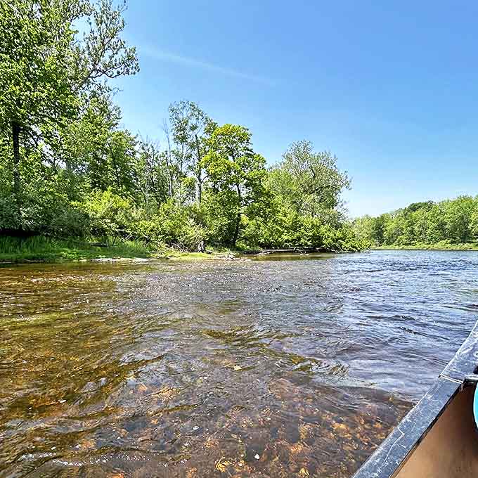 Crystal clear waters invite you to dip your toes or trail your fingers as you drift along this natural Michigan treasure.