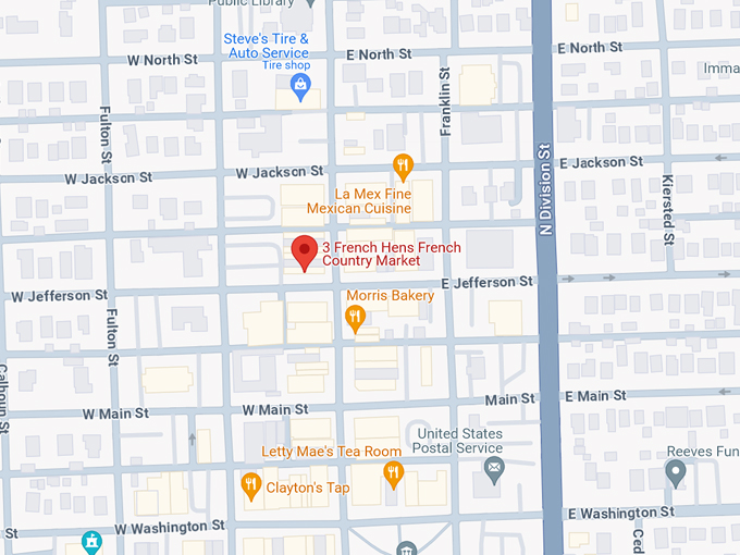 3 French Hens French Country Market 10 Map