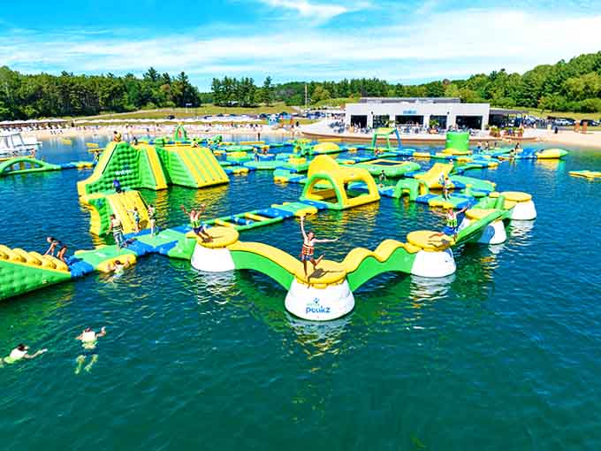 This aquatic playground makes adult swimming pools look like glorified bathtubs &ndash; bouncy, bright, and begging for belly flops.