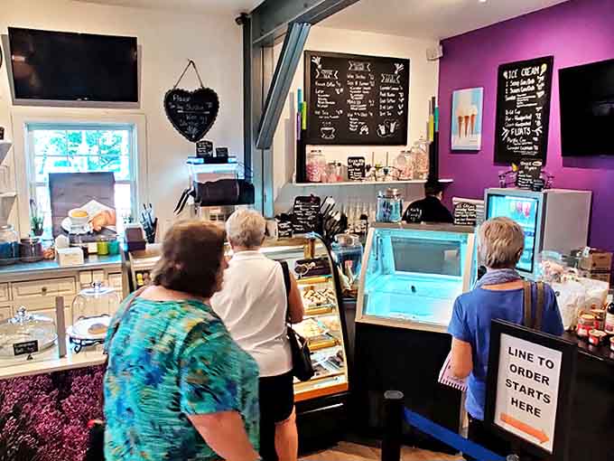 Sweet treats and savory eats await at the counter, where "lavender-infused" isn't just a buzzword – it's a way of life.