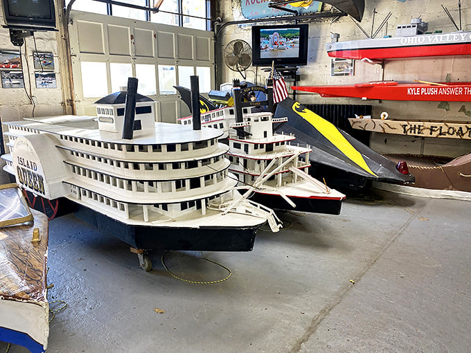 These meticulously crafted riverboats prove that with enough determination and waterproof sealant, anything is possible. Even floating cardboard. For a while, anyway.