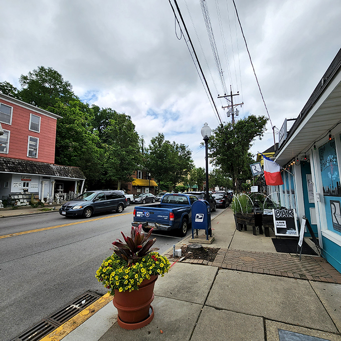 Main Street's unhurried pace invites leisurely exploration, where locals chat on sidewalks and shopkeepers arrange window displays with artistic flair.