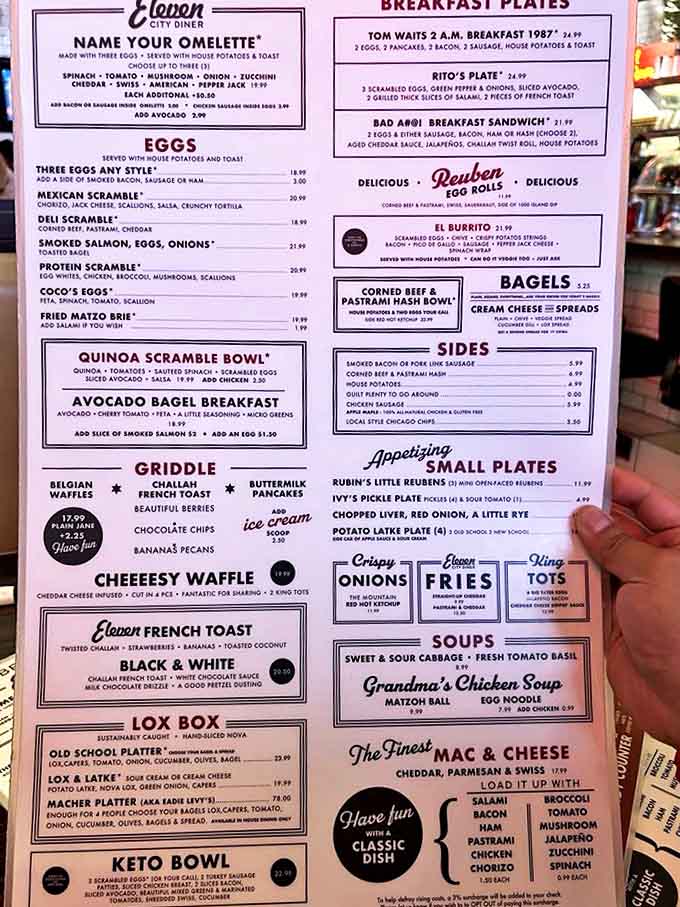 The menu reads like a love letter to deli classics &ndash; "Name Your Omelette" isn't just an invitation, it's a delicious challenge.