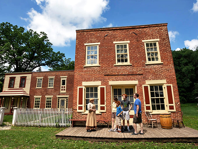Costumed interpreters bring Historic Forestville to life, transporting visitors back to a time when this frontier outpost bustled with activity.