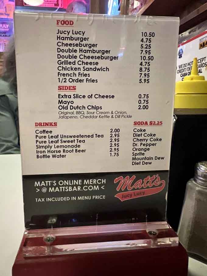 When your entire menu fits on one simple board, you know they're doing something right with those few items.