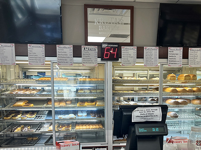 Decision paralysis strikes as you scan the overhead menu boards showcasing everything from donuts to stollens, each category promising its own unique delights.