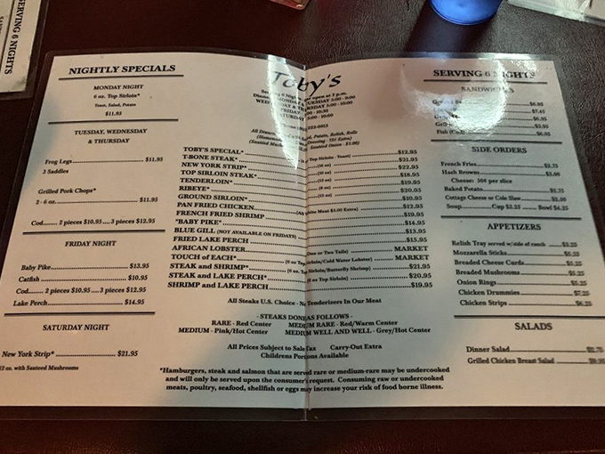 The menu reveals treasures beyond imagination &ndash; nightly specials scrawled with colorful chalk promise culinary adventures for the hungry traveler.