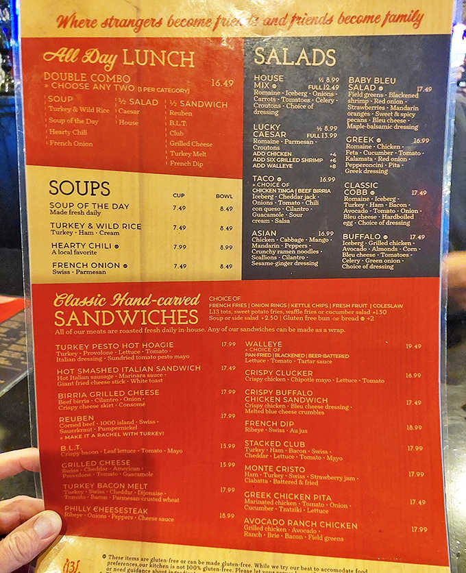 The menu tempts with comfort classics and speakeasy specialties &ndash; where "All Day Lunch" means anytime is the right time.