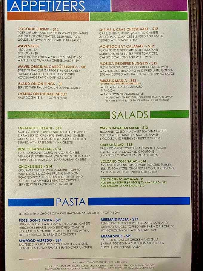 The steak menu reads like poetry for meat lovers – from hand-cut New York Strips to massive bone-in ribeyes.