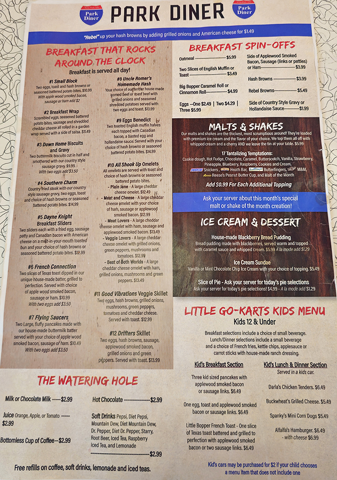 This isn't just a menu &ndash; it's a roadmap to happiness, with breakfast served all day because pancakes don't care what time your watch says.