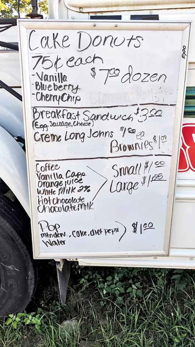 No fancy digital displays here – just handwritten proof that simplicity and deliciousness go hand in hand.